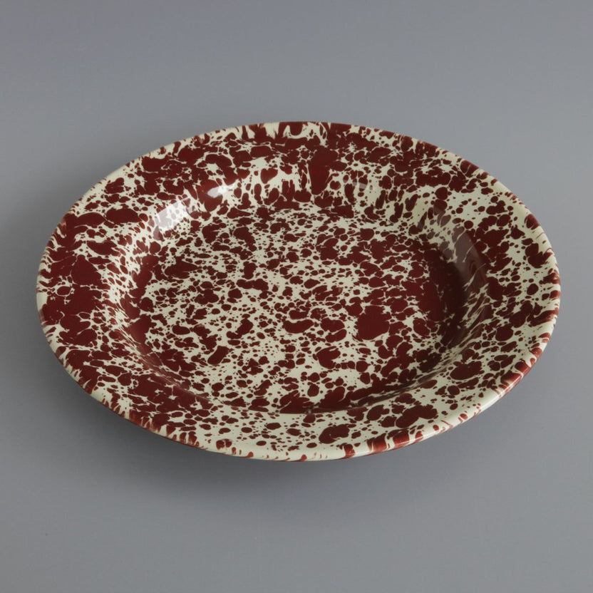 Marbled Enamel Plate Burgundy | LABOUR AND WAIT