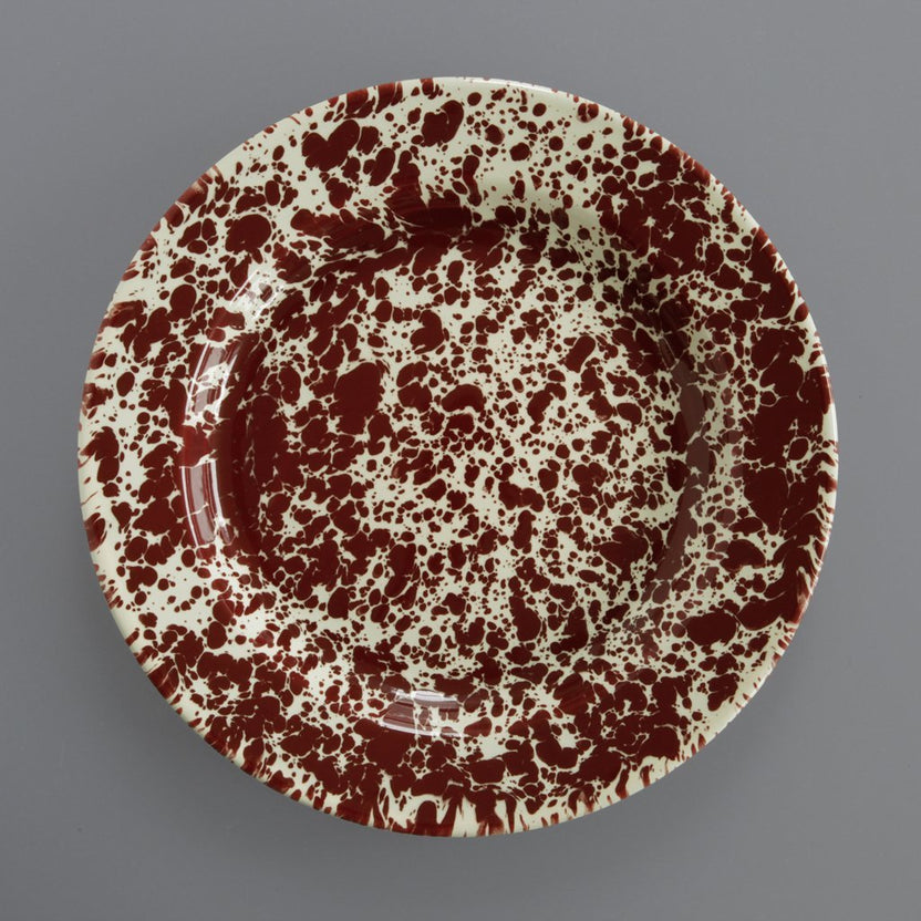 Marbled Enamel Plate Burgundy | LABOUR AND WAIT