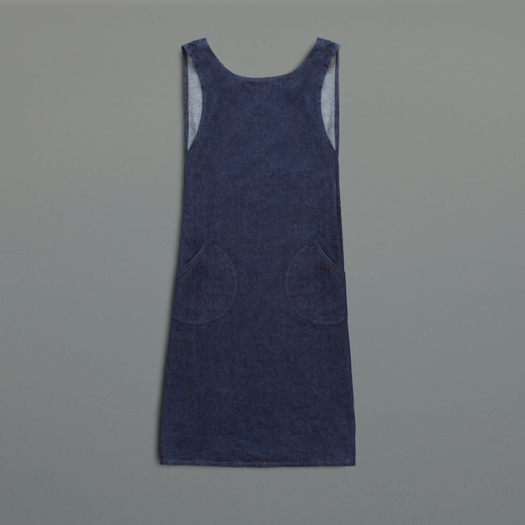 Crossover Dress Denim | LABOUR AND WAIT