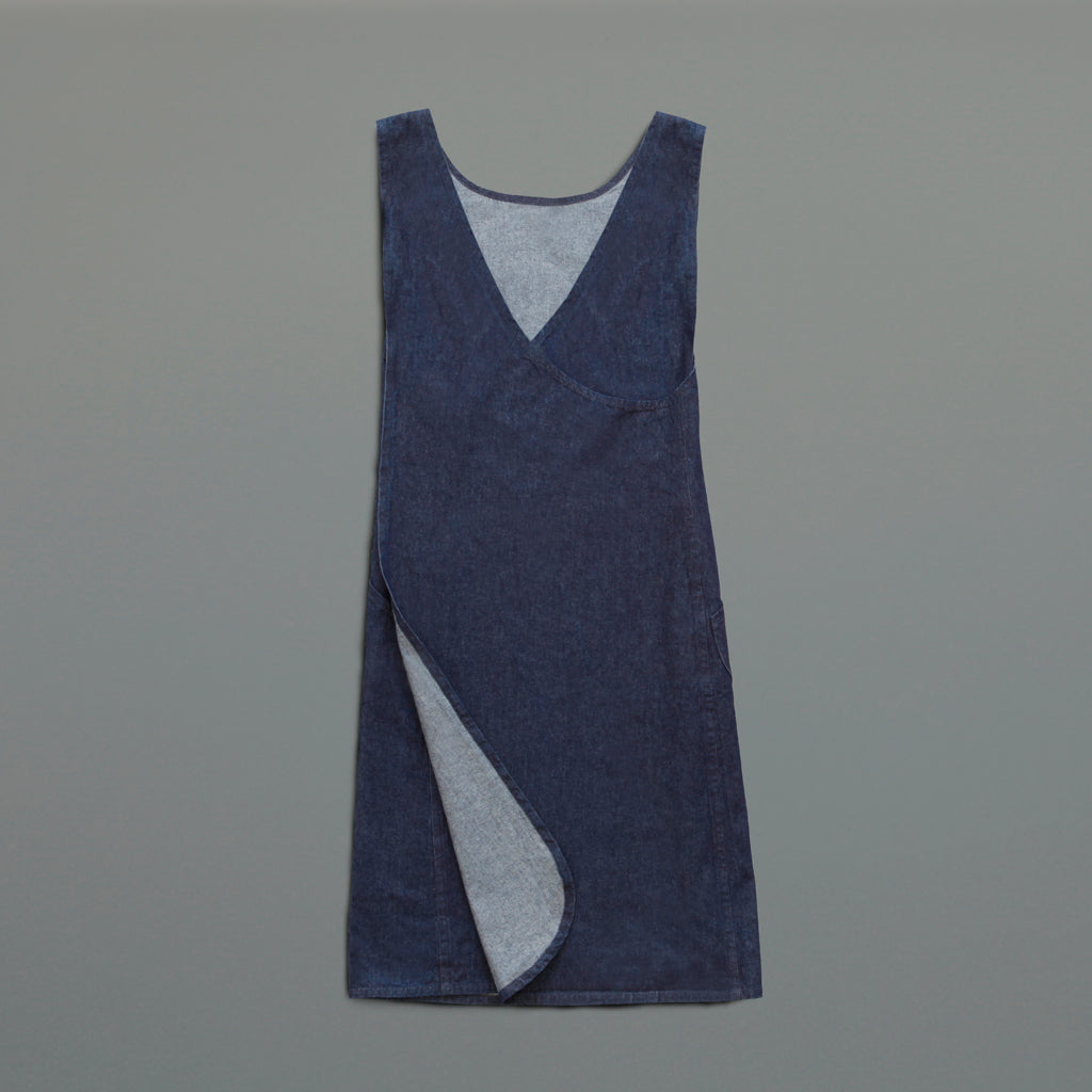 Crossover Dress Denim | LABOUR AND WAIT